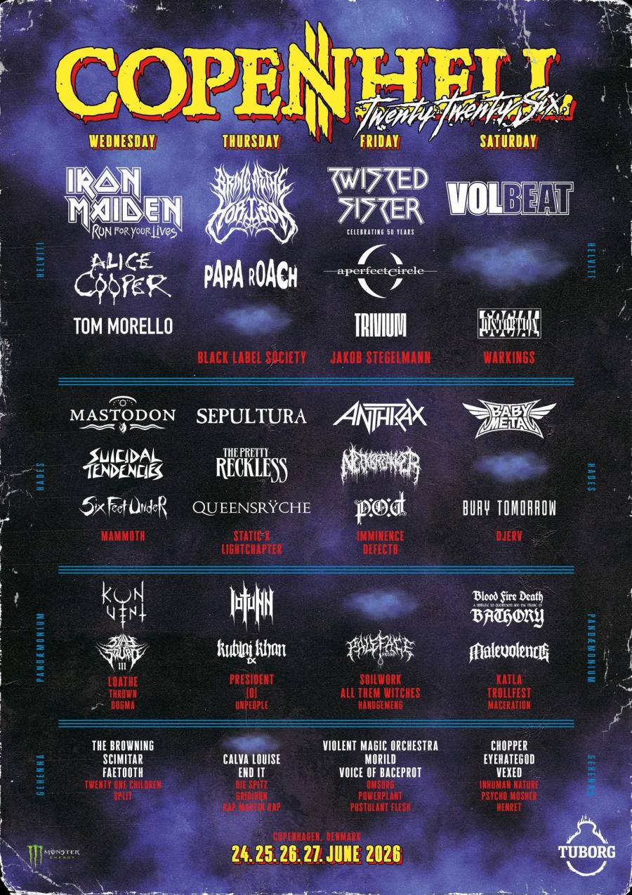 Copenhell 2026 - 24/06/2026 (4 Dage) - Refshalevej - Copenhell - Danmark