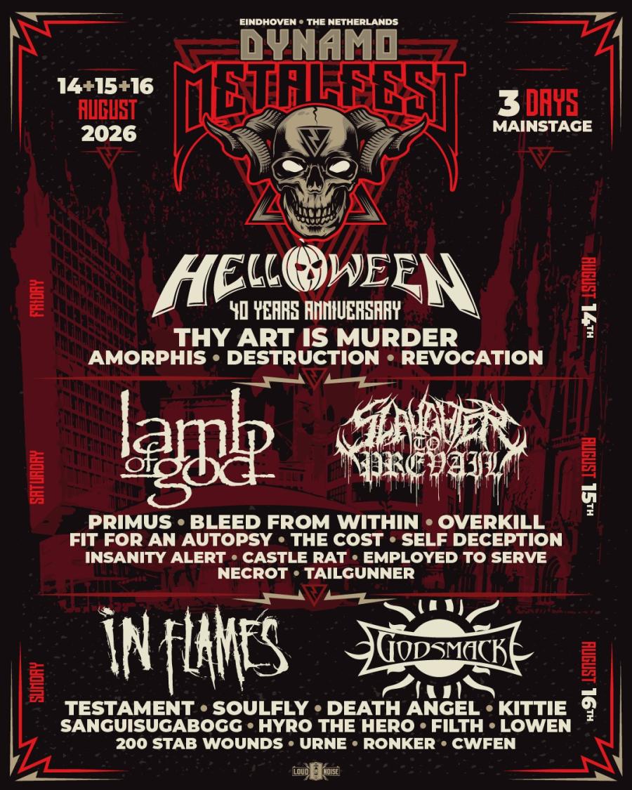 Dynamo Metal Fest 2026 - 14/08/2026 (3 days) - Eindhoven ...