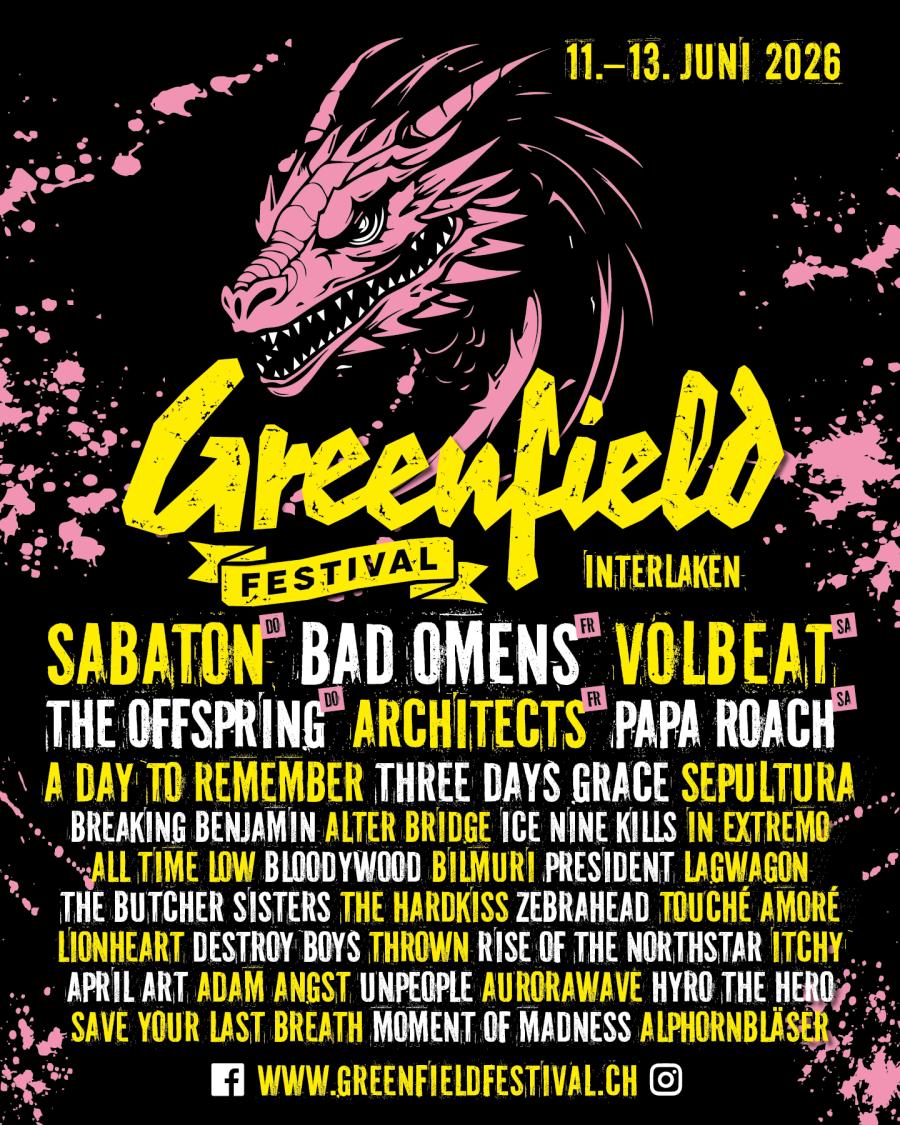 Greenfield Festival 2026 - 11/06/2026 (3 Tage) - Interlaken - Schweiz