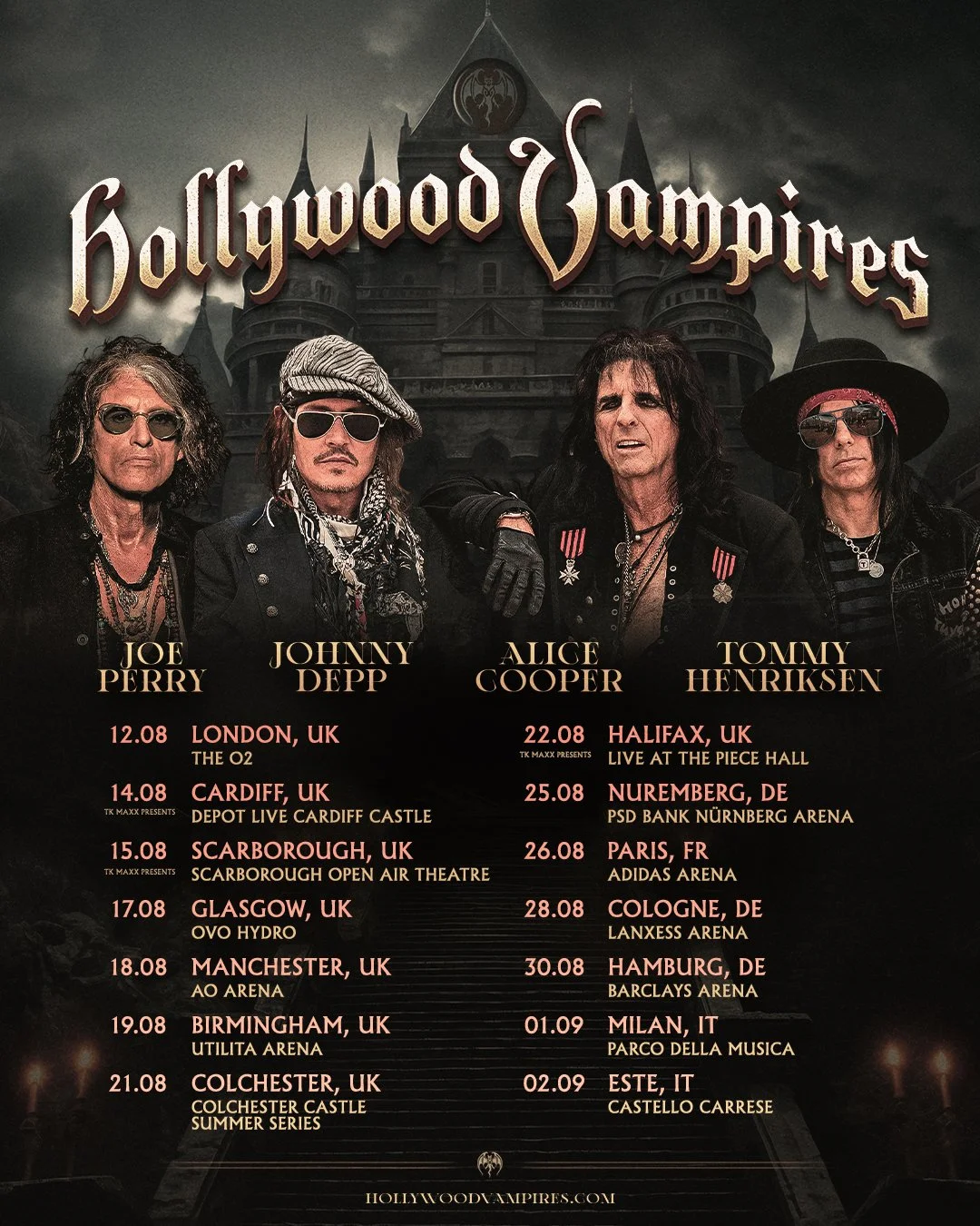 Concert Hollywood Vampires - 18/08/2026 - Manchester - AO Arena ...